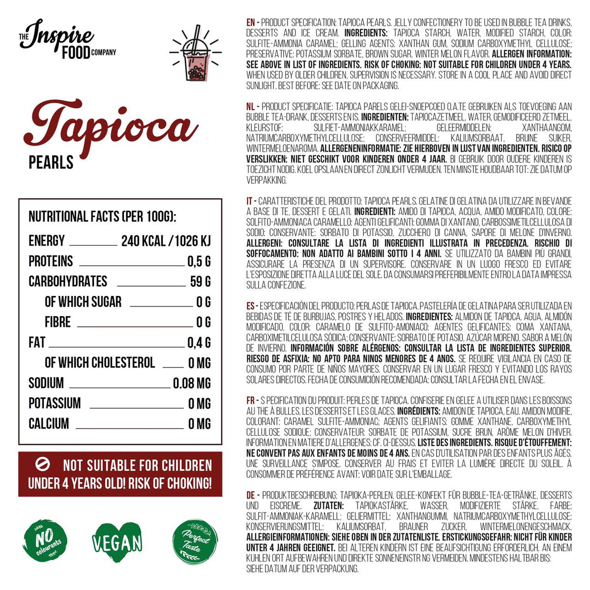 Premium Chewy 1kg Tapioca Pearls for Bubble Tea | Inspire Food Company Premium Chewy 1kg Tapioca Pearls for Bubble Tea | Inspire Food Company